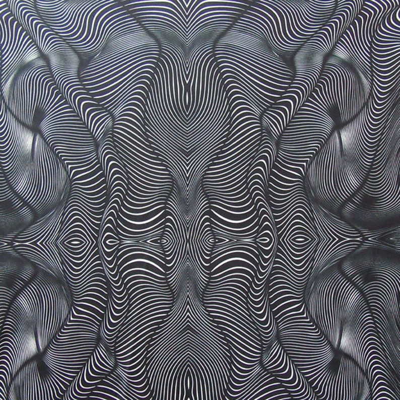 Psychedelic Void Abstract Print on Poly Spandex Fabric 4 - Etsy