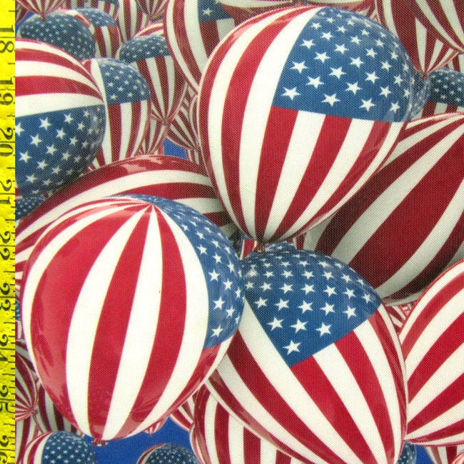 US Flag With Balloon Design on Poly Mesh Fabric 4 Way - Etsy