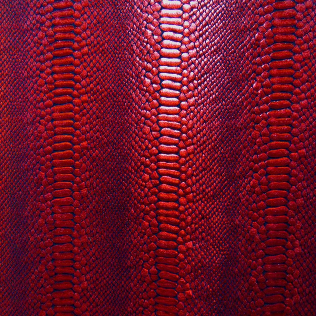 Holographic Ombre Snake Skin Print on Nylon Spandex Fabric (red/black ...