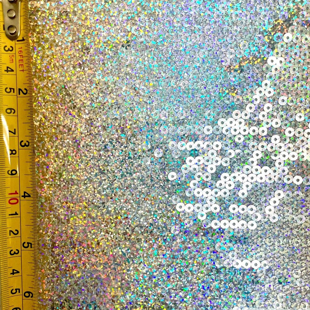 Holographic Sequins on Nylon Mesh Fabric | (4 Way Stretch/per Yard) - Etsy