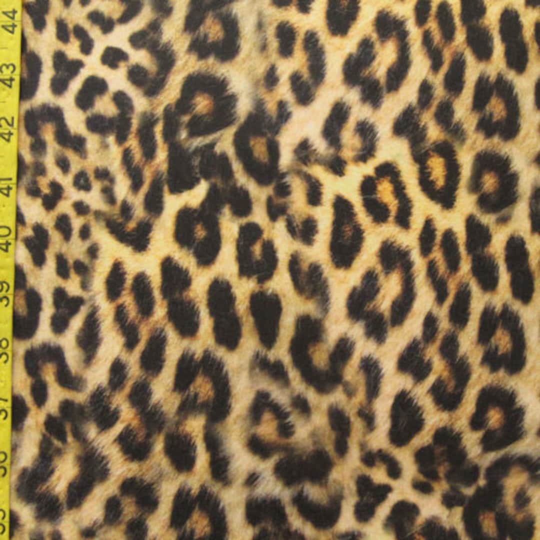 Leopard Print on Poly Spandex Fabric | (4 Way Stretch/per Yard) - Etsy