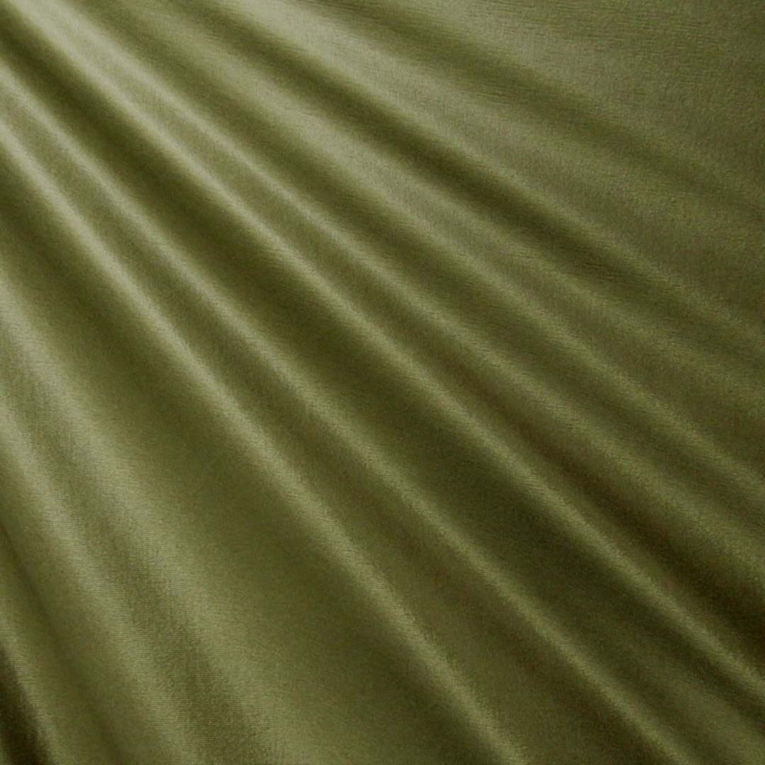 Wet Shiny Look Printed on Spandex Fabric olive Green 2 Way Stretch/per ...