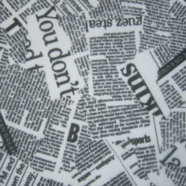 Newspaper Fabric - Etsy