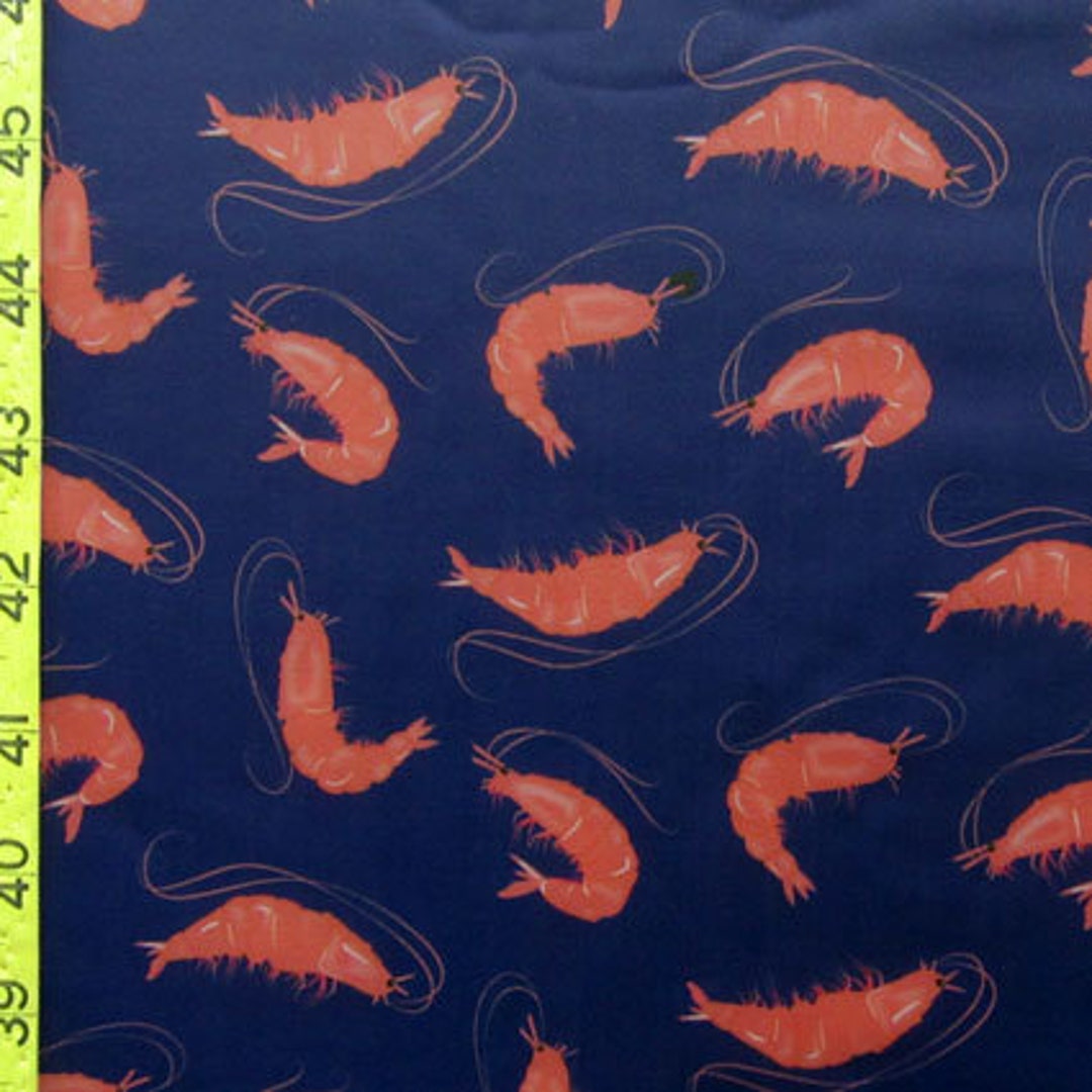 Shrimp Print on Poly Spandex Fabric | (4 Way Stretch/per Yard) - Etsy