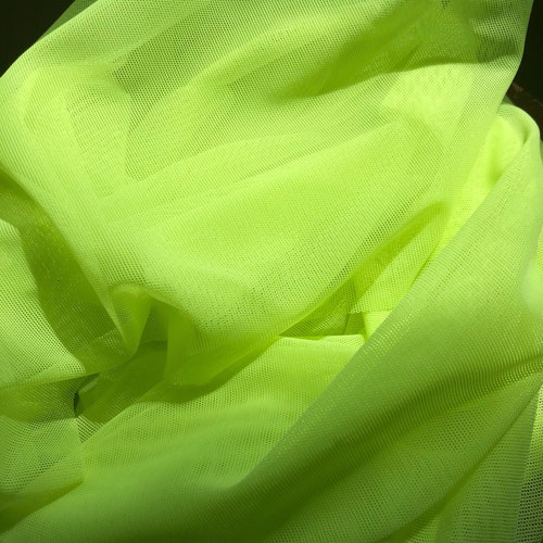 Matte Finish Milliskin Nylon Spandex Fabric neon Yellow 4 - Etsy
