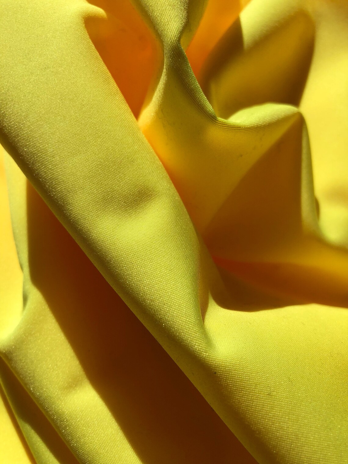 Shiny Finish Milliskin Nylon Spandex Fabric samba Yellow - Etsy