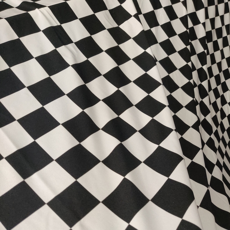 2x2 Checkerboard Print on Nylon Spandex Fabric - Etsy