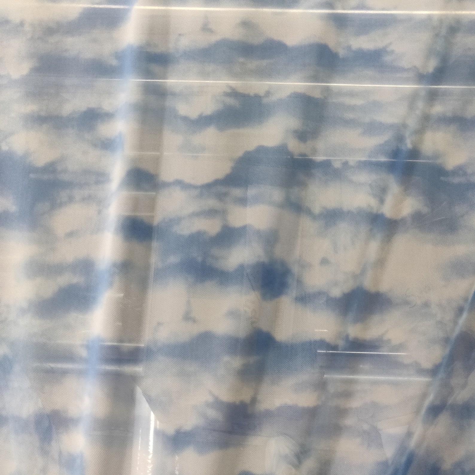 Clouds Printed on Poly Mesh Fabric 2 Way Stretch/per Yard - Etsy