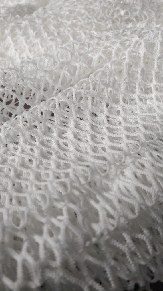 White Fishnet Fabric