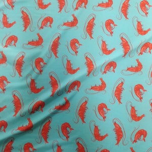 Shrimp Print on Poly Spandex Fabric | (4 Way Stretch/per Yard) - Etsy