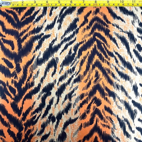 Tiger Print Fabric - Etsy