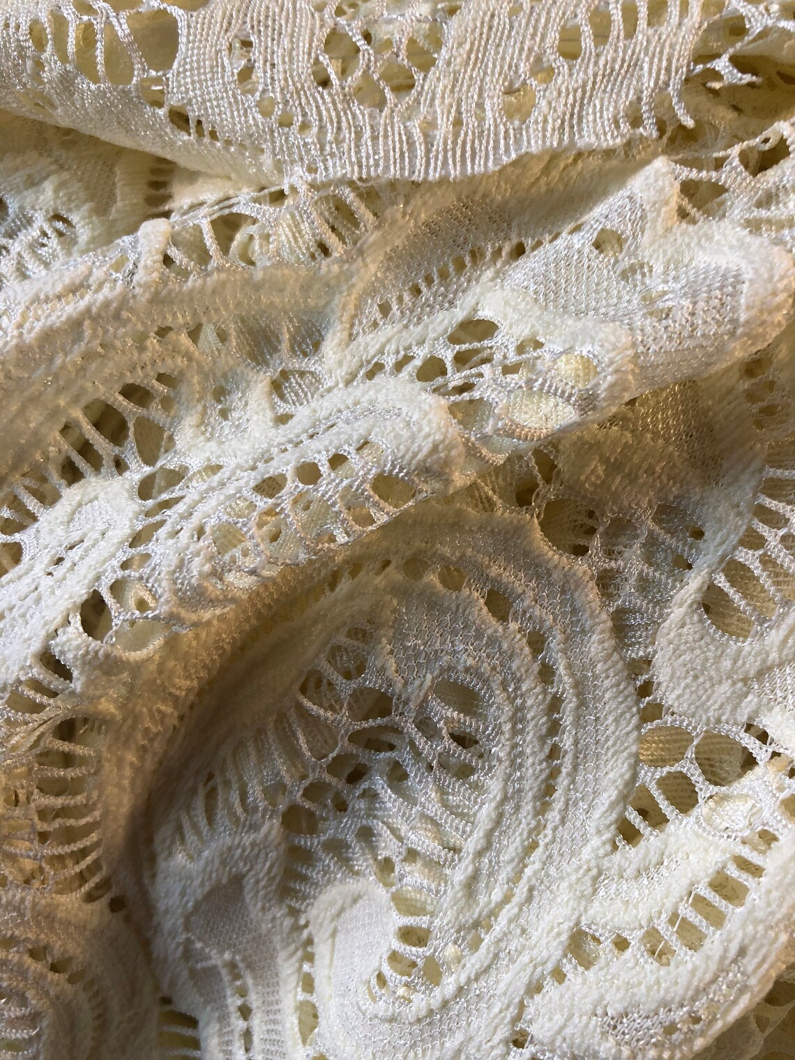 Antique Paisley Pattern Stretch Lace Fabric 2 Way | Etsy