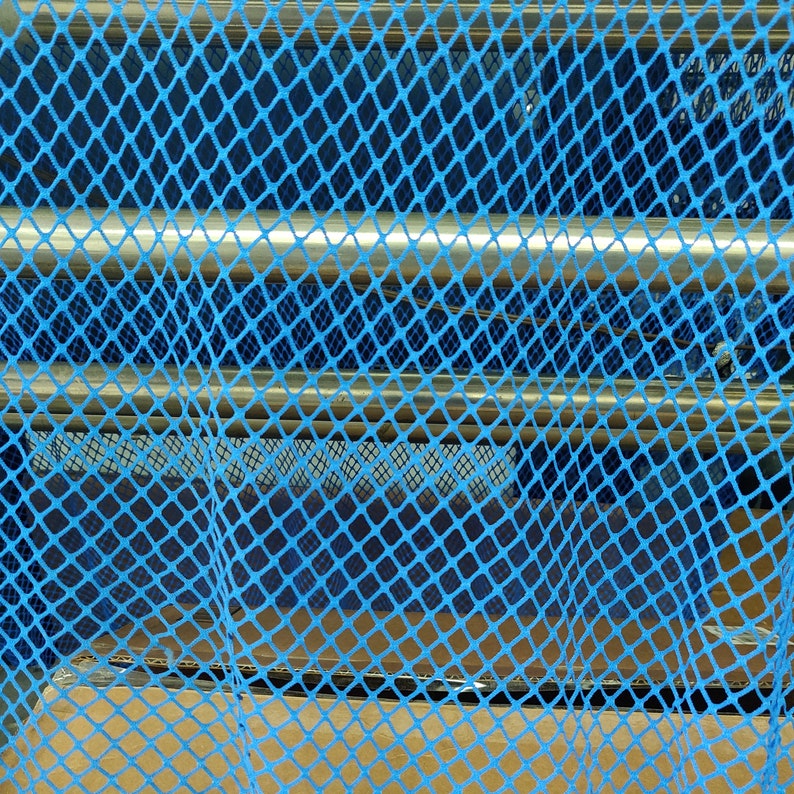 Colorful Diamond Fishnet Fabric royal Blue 4 Way | Etsy