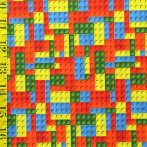 Lego Brick Print on Poly Spandex Fabric | (4 Way Stretch/per Yard) - Etsy