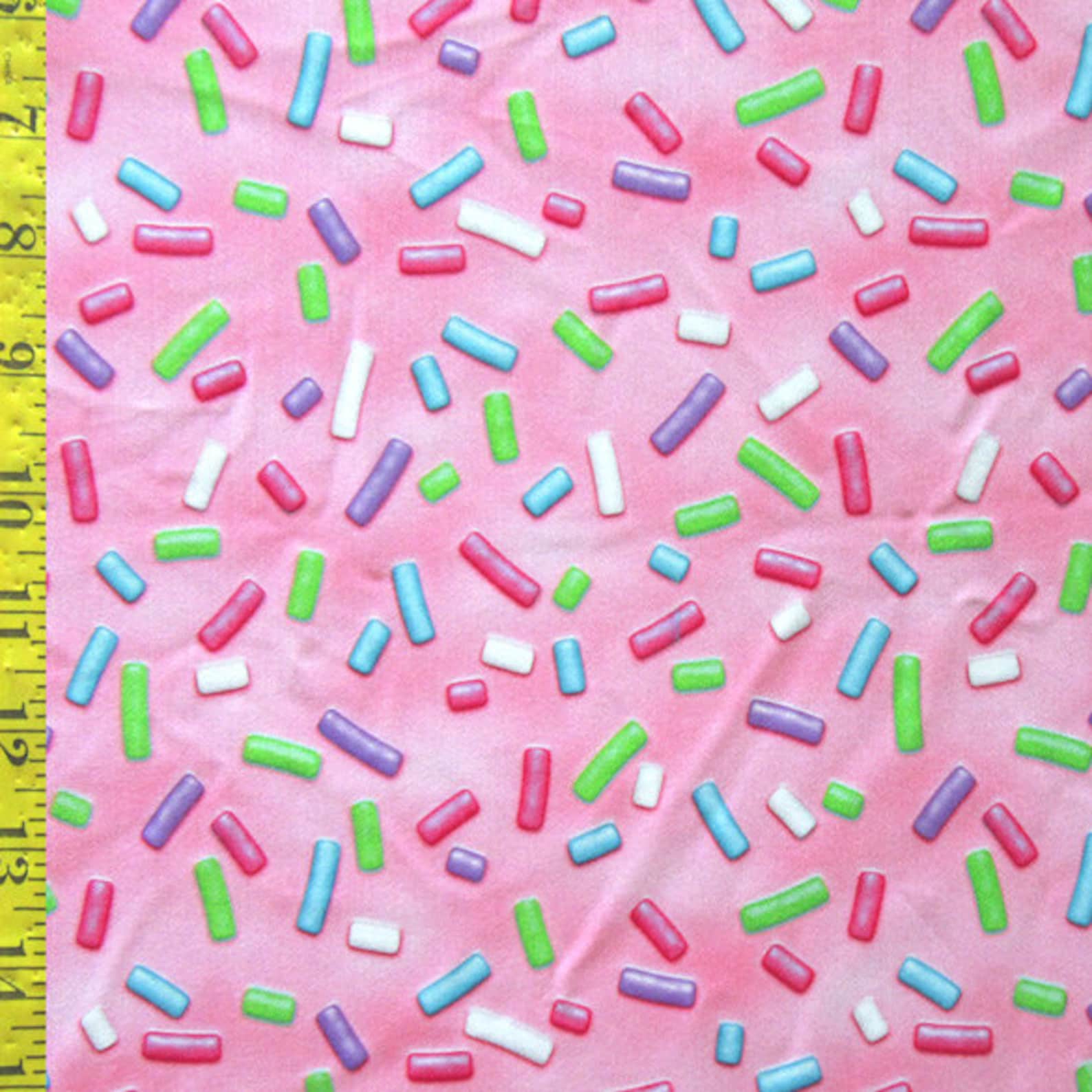 Sprinkle Print With Dots on Poly Spandex Fabric pink 4 - Etsy