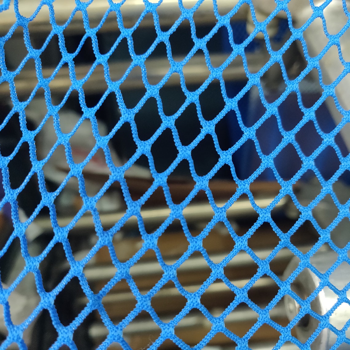 Colorful Diamond Fishnet Fabric royal Blue 4 Way | Etsy