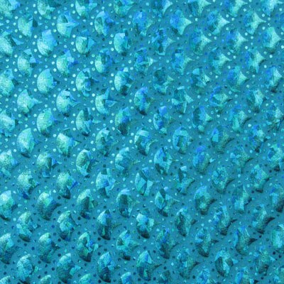 Turquoise Mermaid Fish Scale on Hologram Foil Spandex W/ Dots Fabric ...