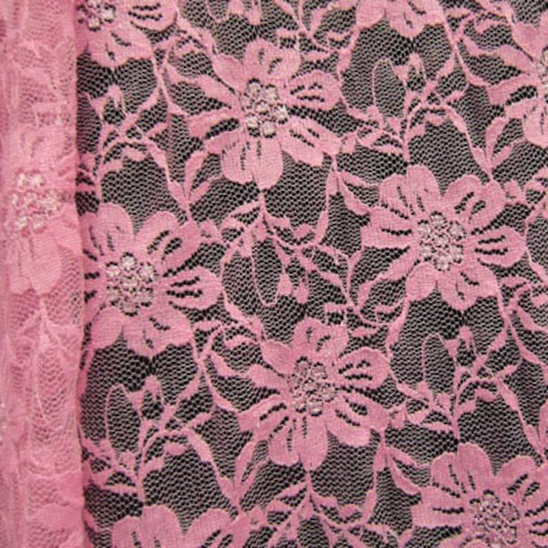 Honeybee Floral Pattern Stretch Lace Fabric | (4 Way Stretch/per Yard ...