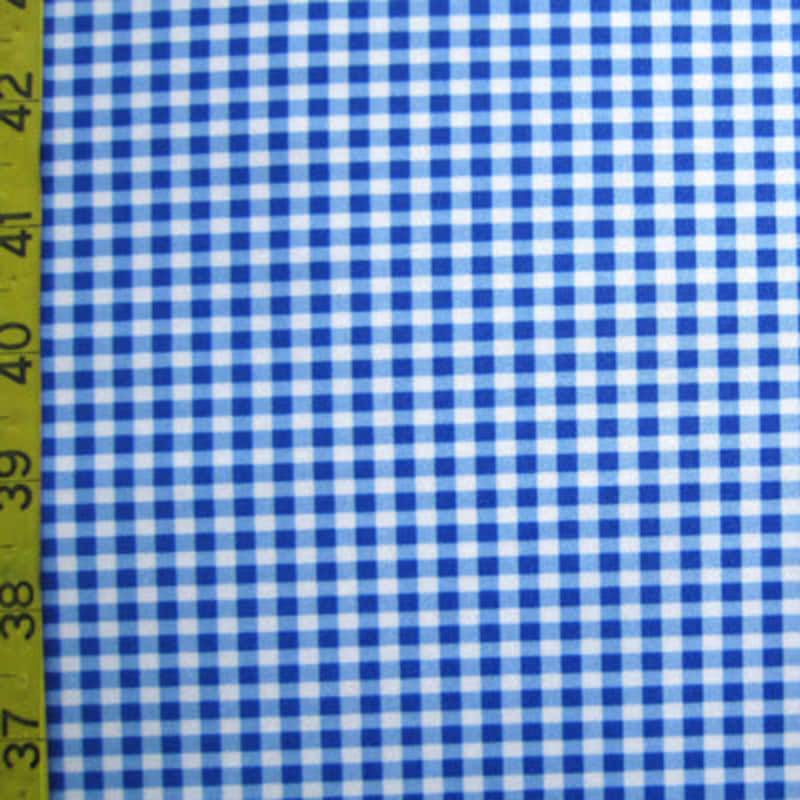 Blue Gingham Fabric - Etsy