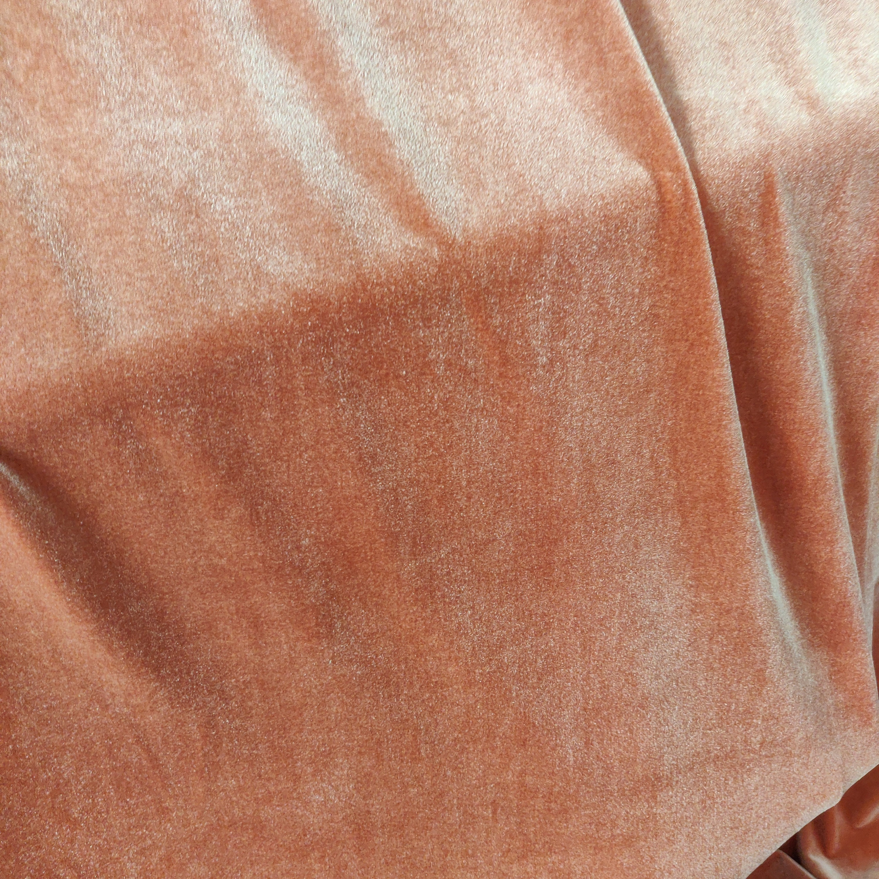 Solid Color Stretch Velvet Fabric copper 4 Way - Etsy
