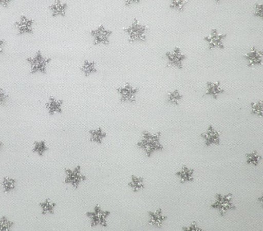 Sparking Metallic Glitter Stars on Stretch Mesh Fabric | Multiple ...