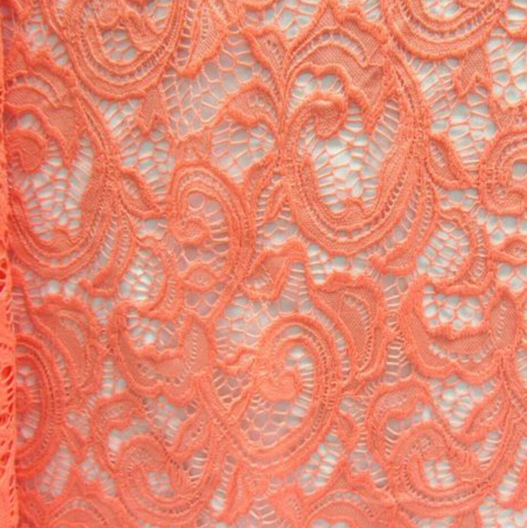 Antique Paisley Pattern Stretch Lace Fabric | (2 Way Stretch/per Yard ...
