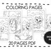 Wild Animals Coloring Pages, 20 Printable Coloring Pages for Kids ...