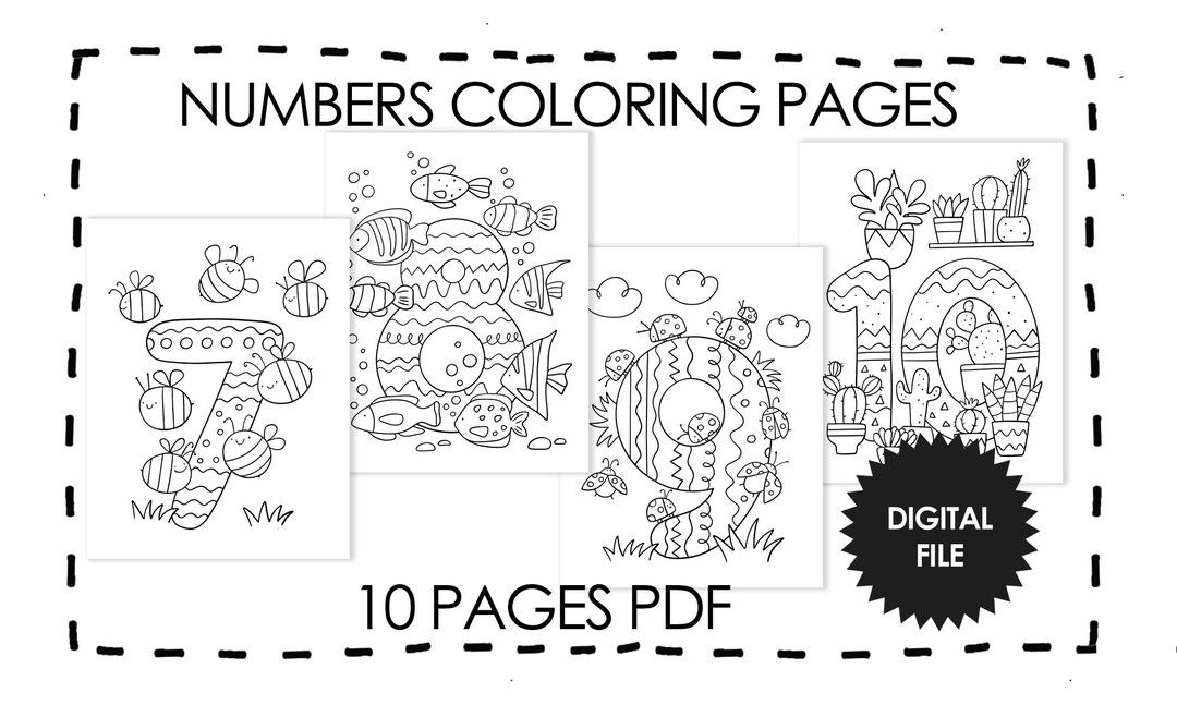 Numbers Coloring Pages for Kids, Preschool 123 Coloring Book, Kids ...