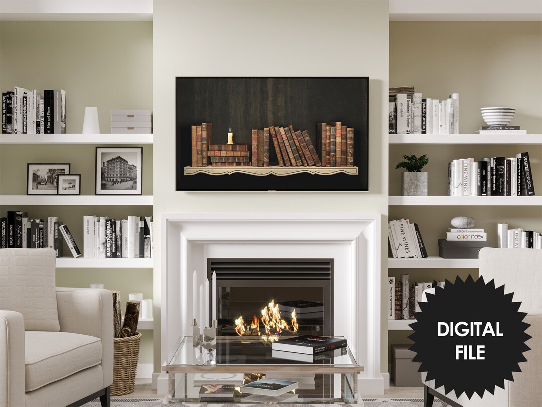 Samsung Frame TV Art Vintage Books | Moody Vintage Tv Art | 3840x2160px ...