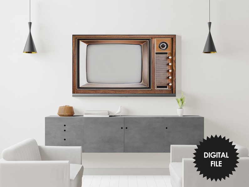 Samsung Frame TV Art Retro Tv | Vintage Tv Art Image | Antique Old ...