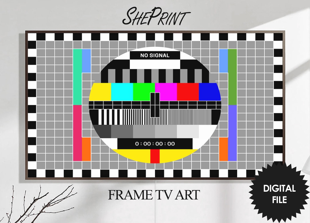 Old Television No Signal Screen | Samsung Frame TV Art | Retro TV ...