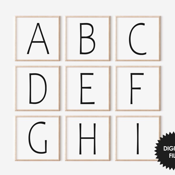 Single Letter Print - Etsy