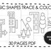 Kids Basic Shapes Trace and Color Worksheets, 30 Pages, PDF Download - Etsy