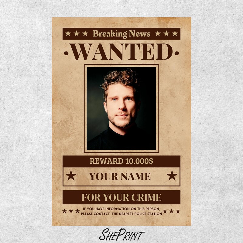 Funny Crimes for Wanted Posters - Etsy