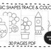 Kids Basic Shapes Trace and Color Worksheets, 30 Pages, PDF Download - Etsy