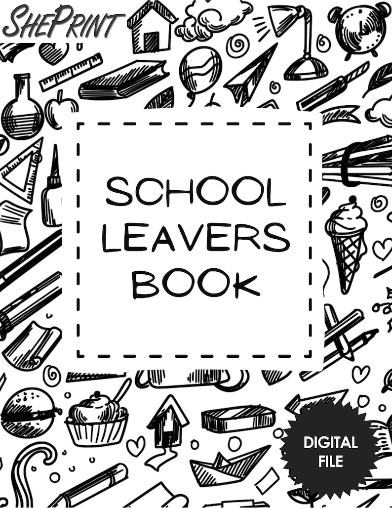 Printable School Leavers Book, Message Book, Year 6 Leavers Scrapbook ...