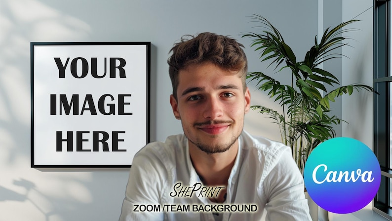 Editable Personalized Zoom Background With Your Logo/image, for Canva ...