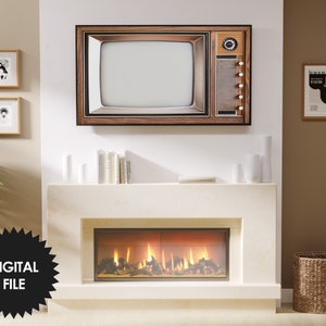 Samsung Frame TV Art Retro Tv | Vintage Tv Art Image | Antique Old ...