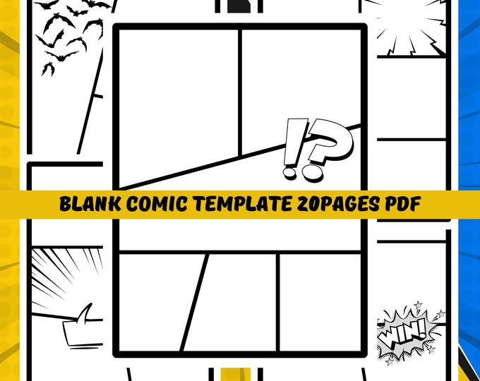 Printable DIY Comic Grids | 150 Different Templates | PDF Format | 8.5 ...