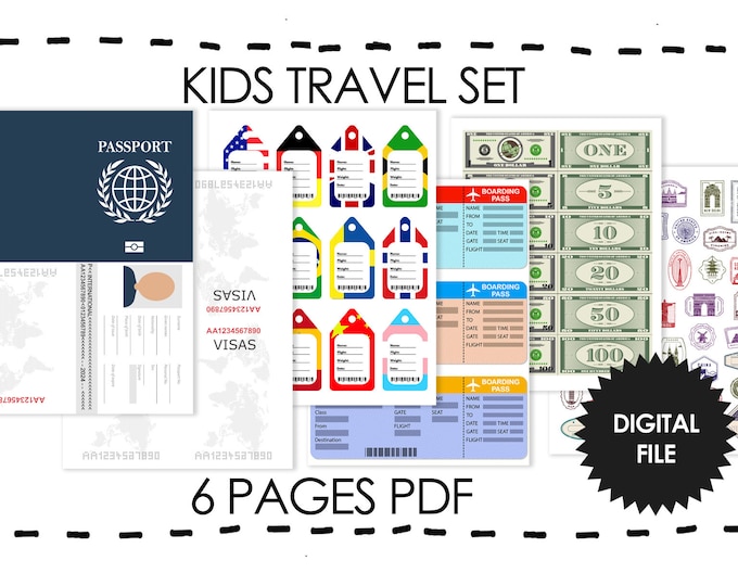 Passport Colouring in Book for Kids Downloadable PDF - Etsy