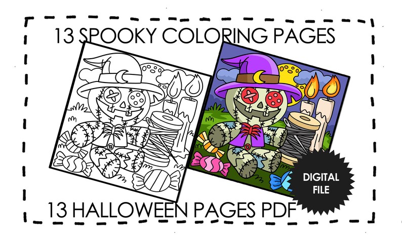13 Spooky Halloween Coloring Pages for Kids of All Ages, Halloween ...