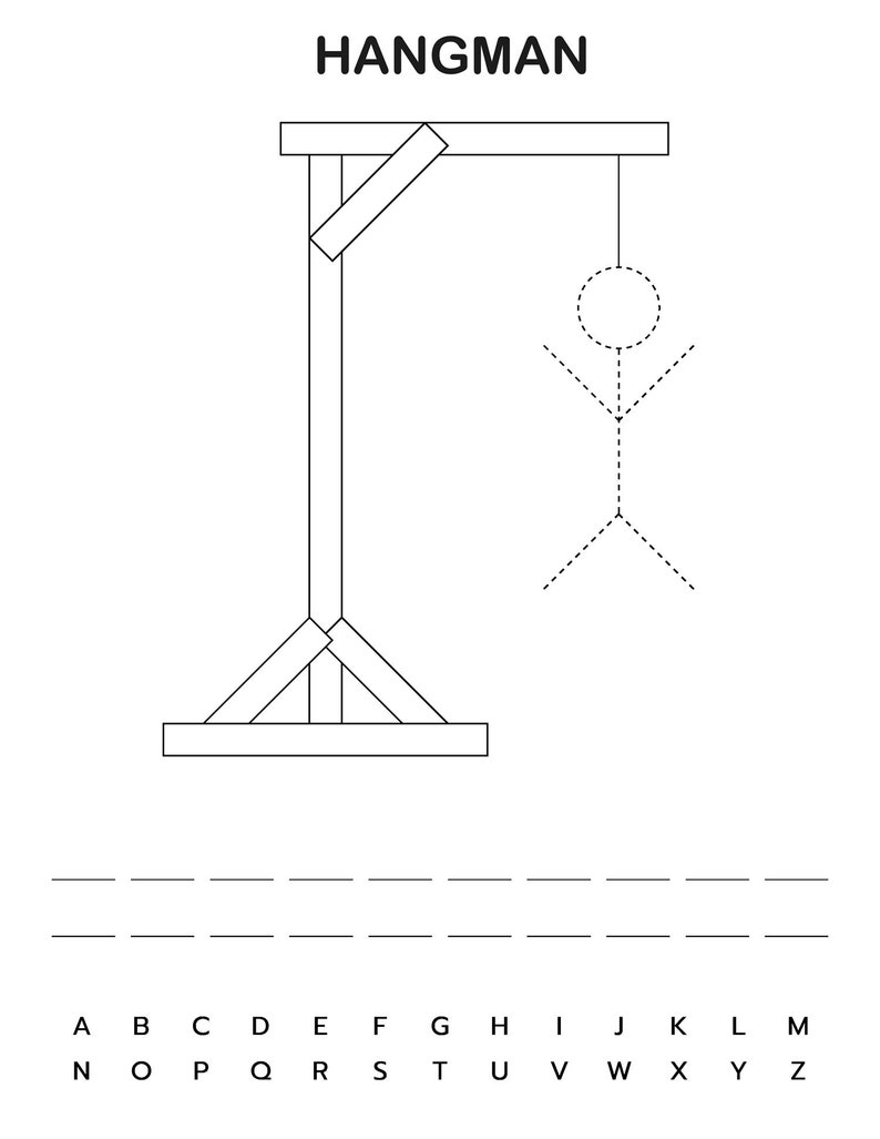 Printable Pen and Paper Games, Travel or Party Games, Battle Ships, Hangman, Tic Tac Toe, Dots ...