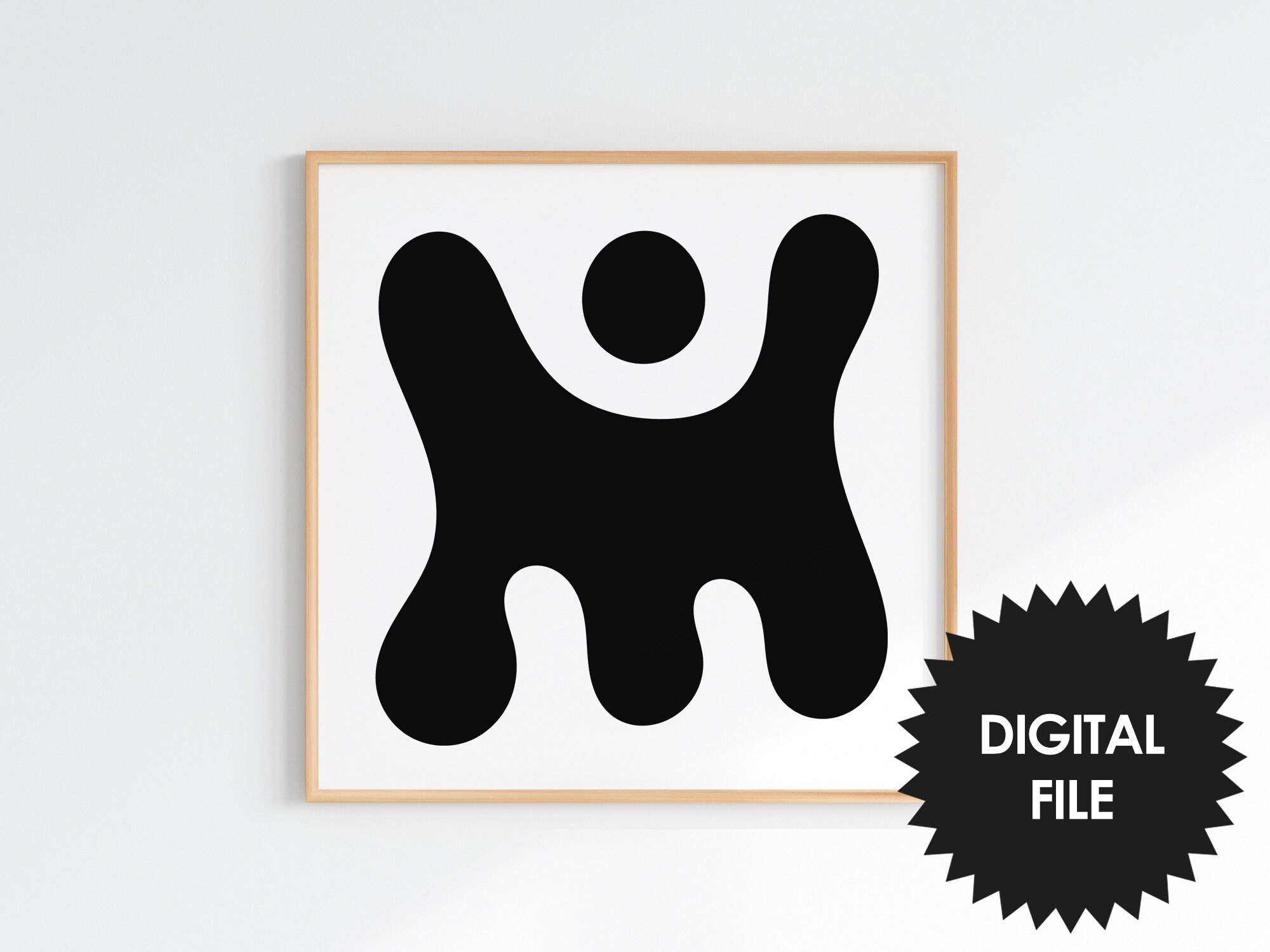 Printable Simple Blob Abstract Art Set of 3 Print at Home - Etsy