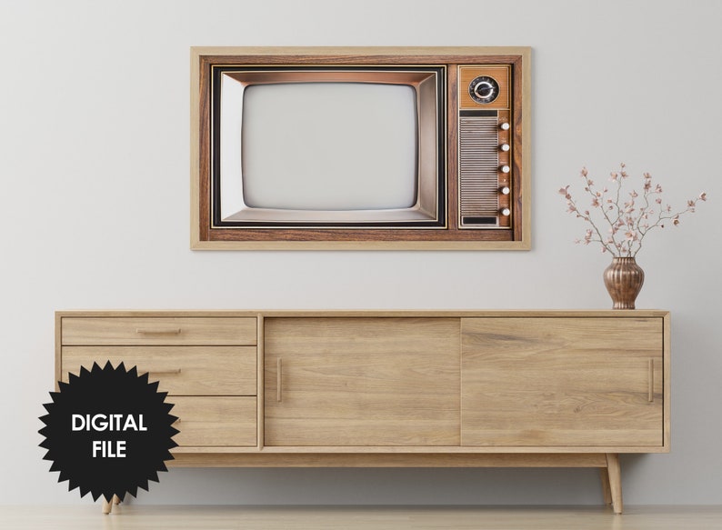 Samsung Frame TV Art Retro Tv | Vintage Tv Art Image | Antique Old ...