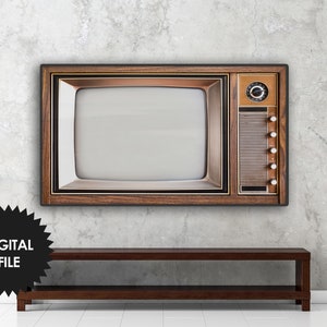 Samsung Frame TV Art Retro Tv | Vintage Tv Art Image | Antique Old ...