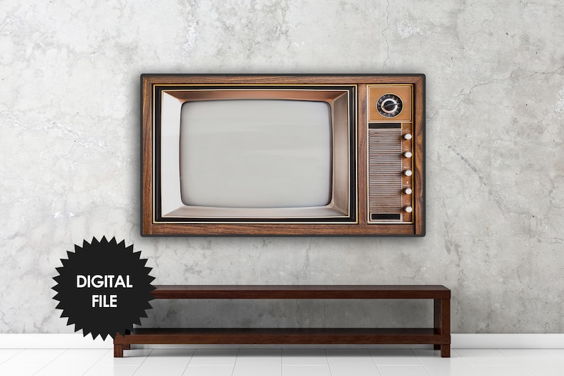 Samsung Frame TV Art Retro Tv | Vintage Tv Art Image | Antique Old ...