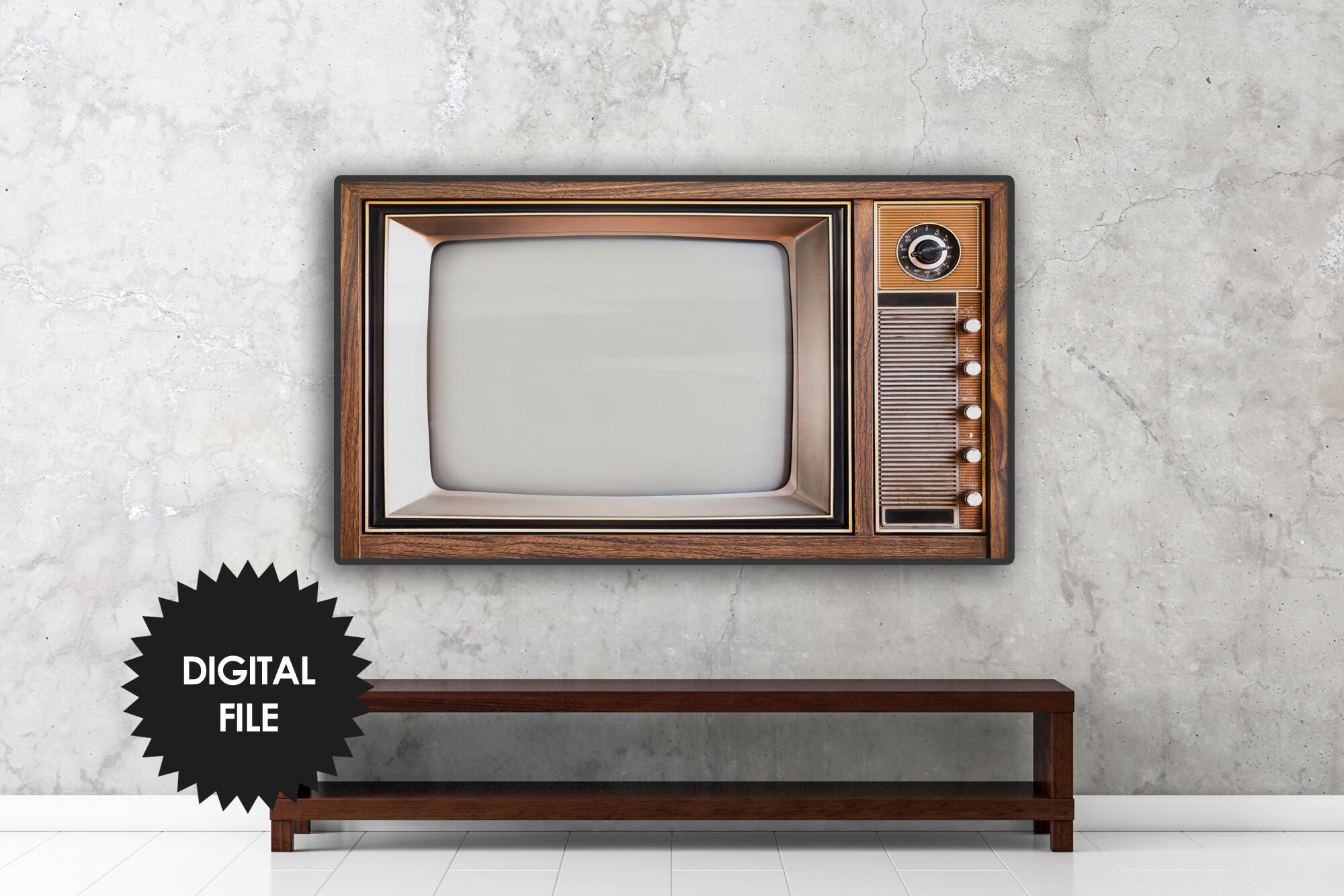 Samsung Frame TV Art Retro Tv | Vintage Tv Art Image | Antique Old ...