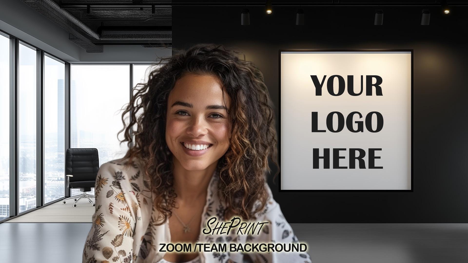 Personalized Zoom Background With Your Logo / Image | Modern Office ...