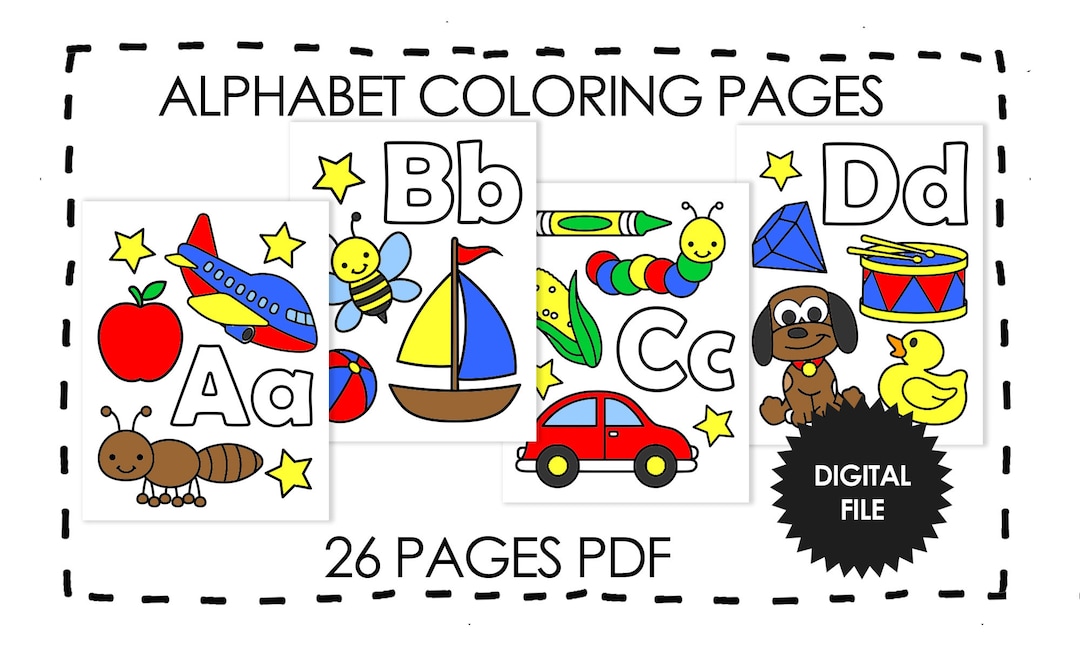 Alphabet Coloring Pages for Kids - 26 ABC Printable Educational Pages ...
