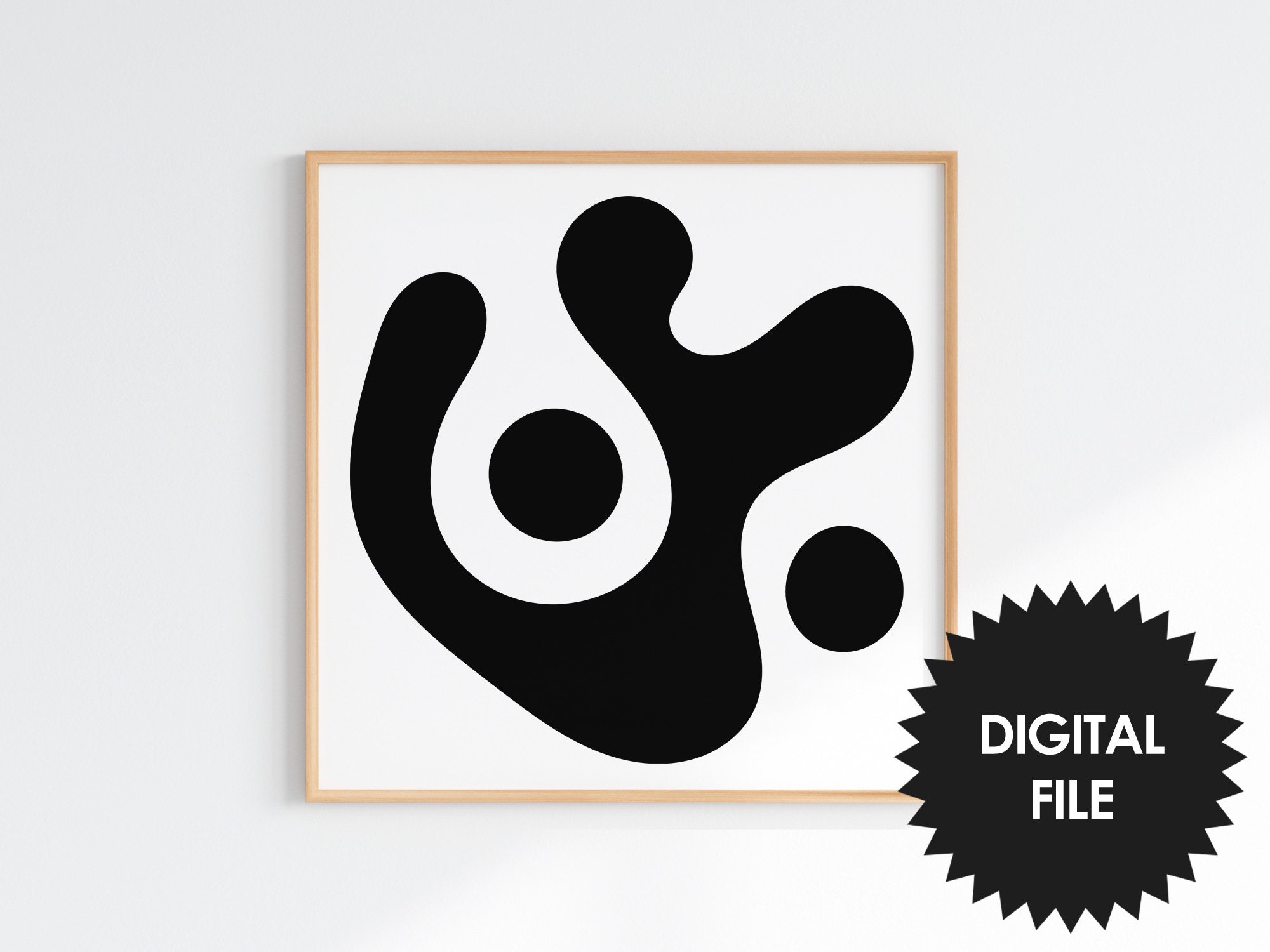 Printable Simple Blob Abstract Art Set of 3 Print at Home - Etsy
